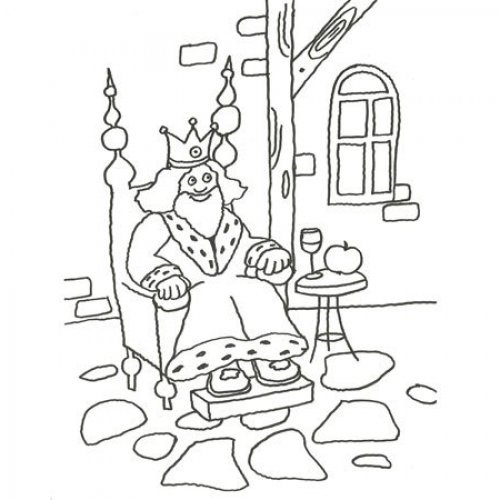 Desenho de um rei para colorir