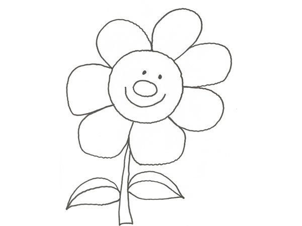 Desenho de uma flor para pintar