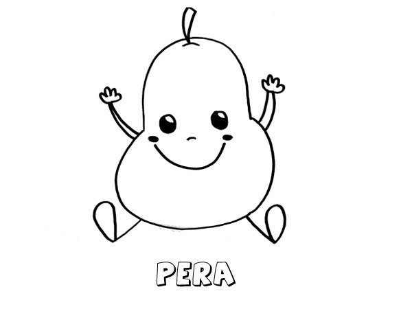Desenho de uma pera para colorir